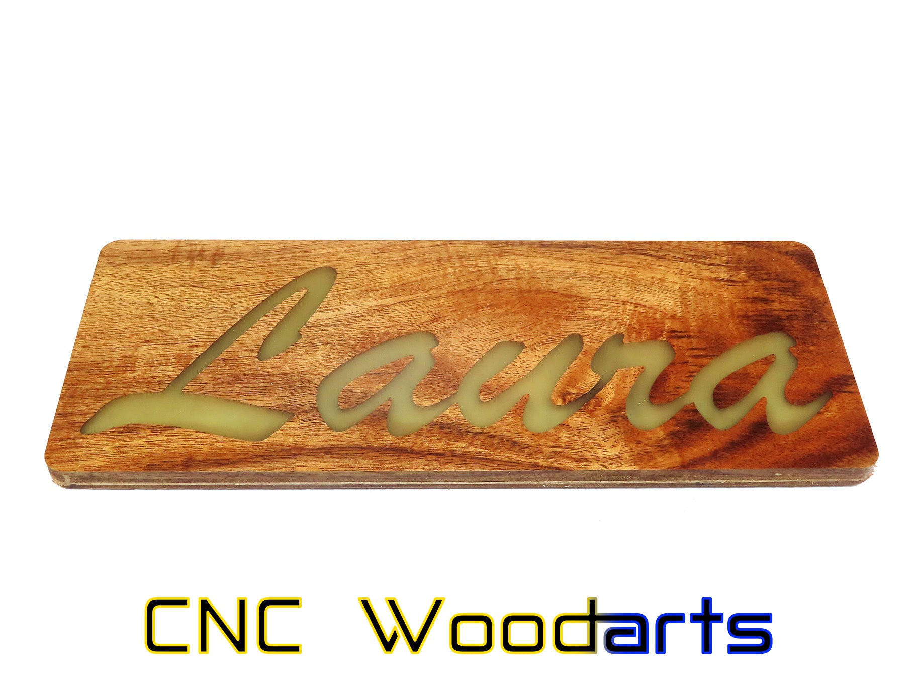 Custom Glow in the Dark Koa Wood Name Plates - Chose your name – CNC ...